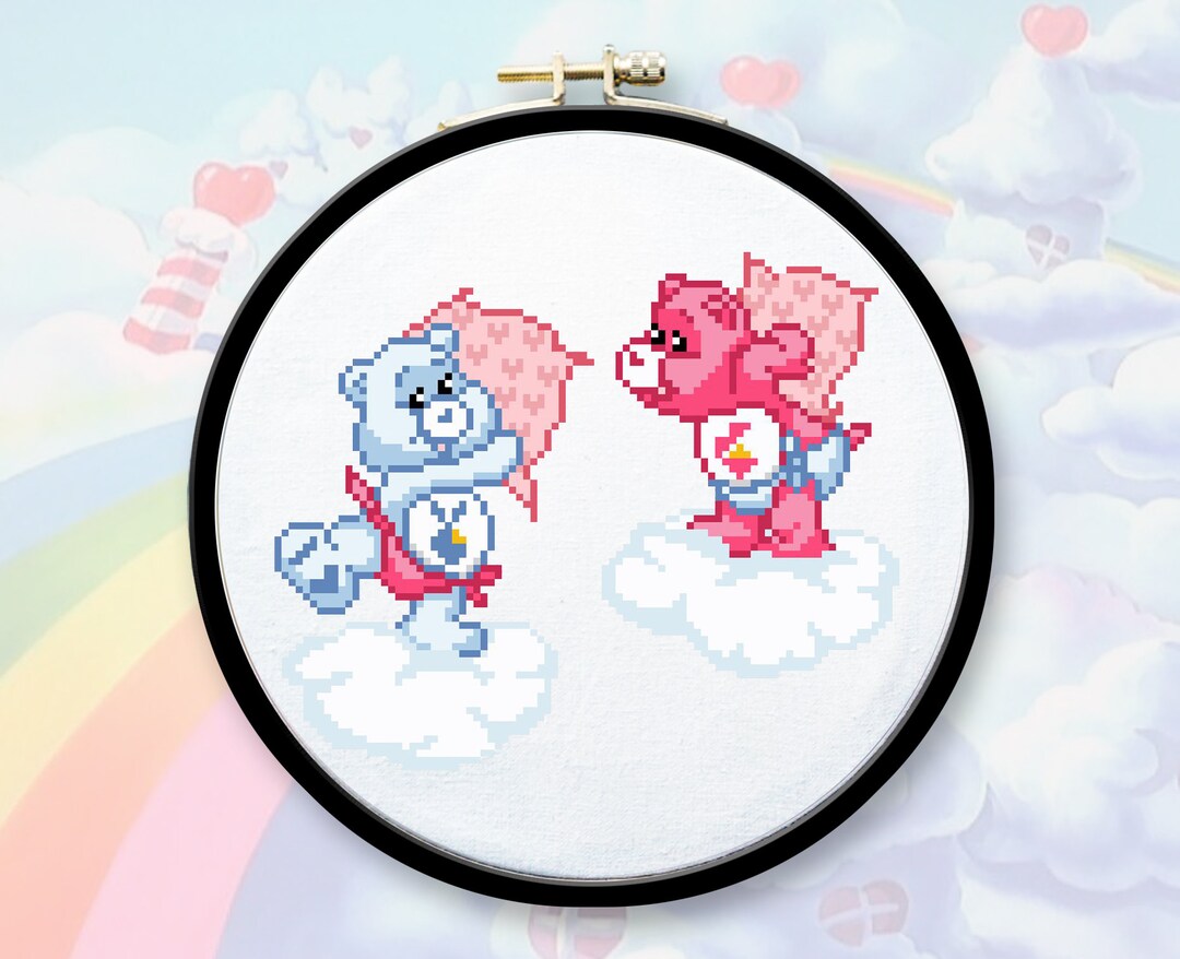Hugs and Tugs Bear Cross Stitch Pattern - Etsy