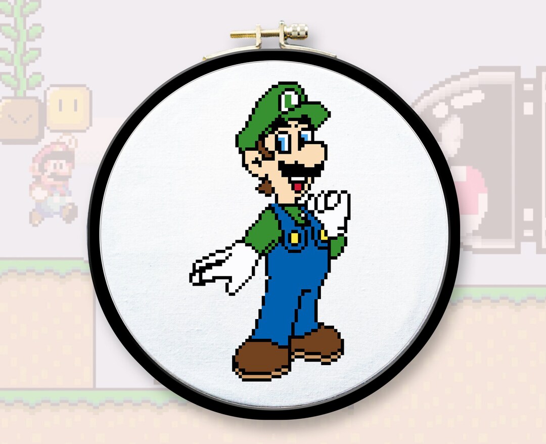 Luigi Cross Stitch Pattern - Etsy