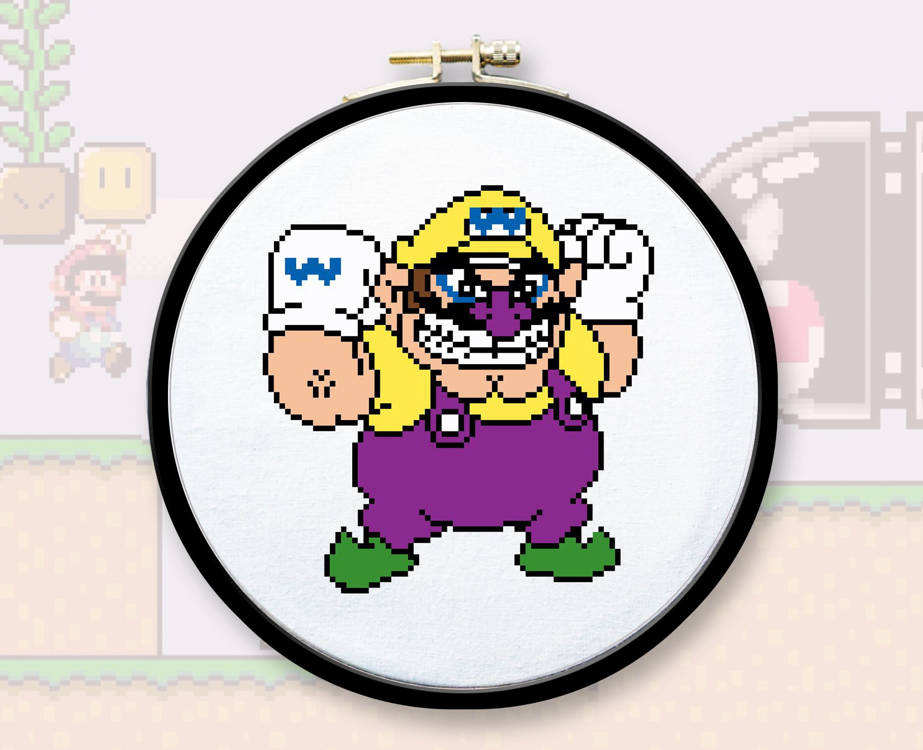 Wario Cross Stitch Pattern - Etsy