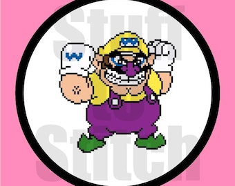 PDF Super MARIO WARIO Counted Cross Stitch Pattern Chart - Etsy