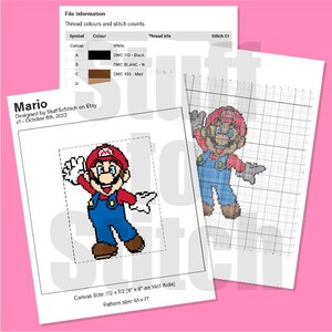 Super Mario Cross Stitch Pattern - Etsy