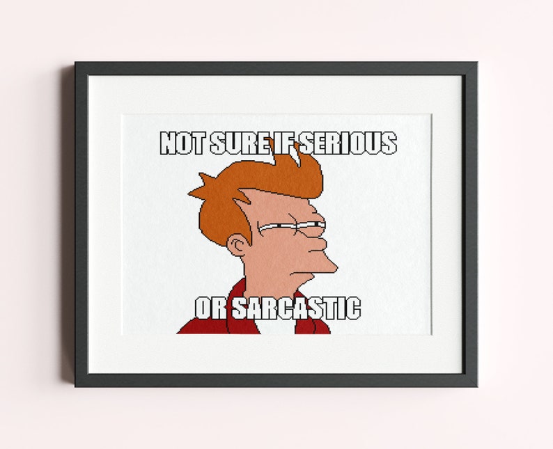 Not Sure If Serious... Meme Cross Stitch Pattern - Etsy