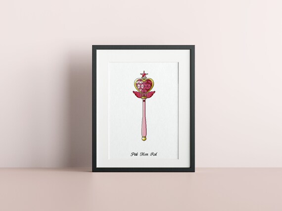 Pink Moon Rod Cross Stitch Pattern - Etsy