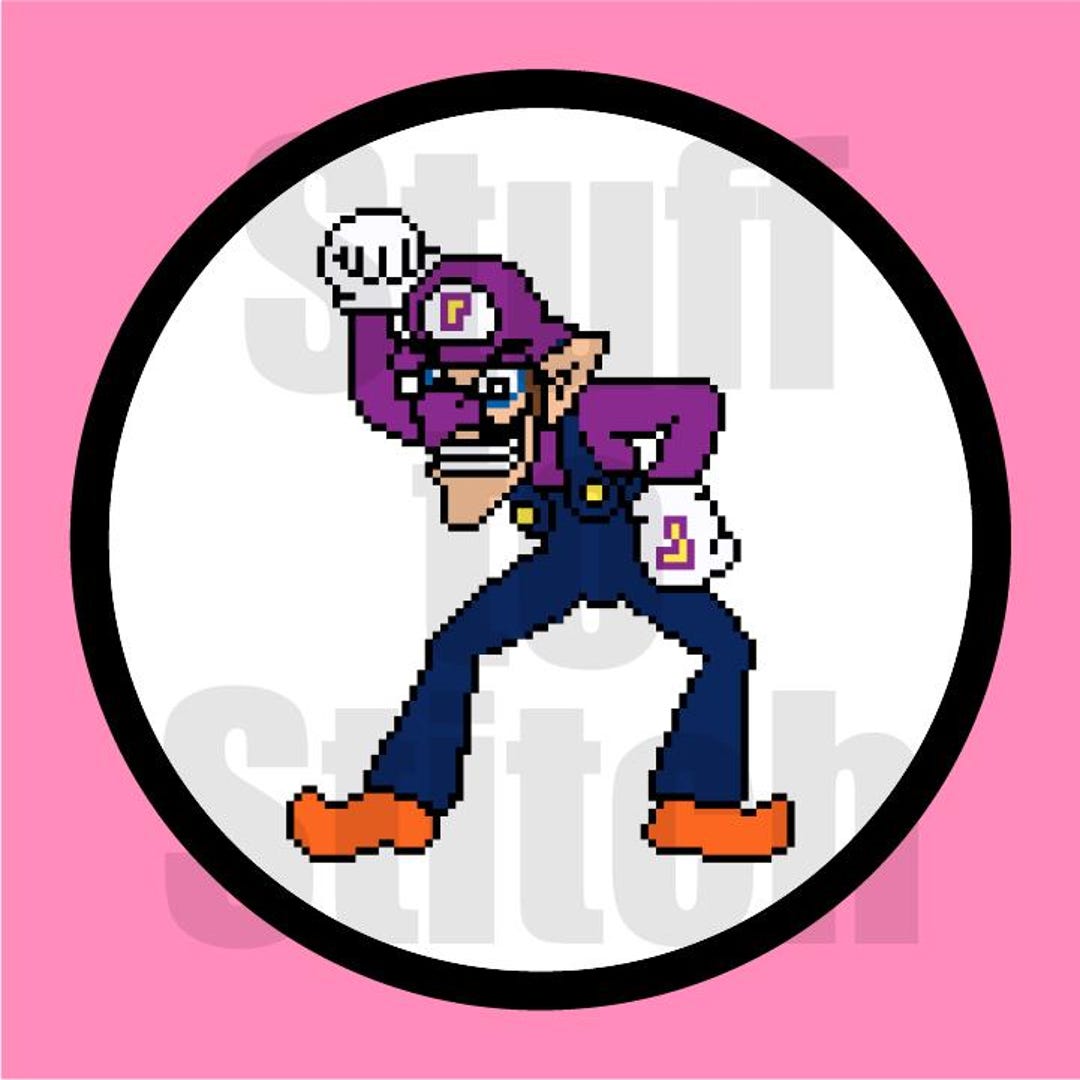 Waluigi Cross Stitch Pattern - Etsy