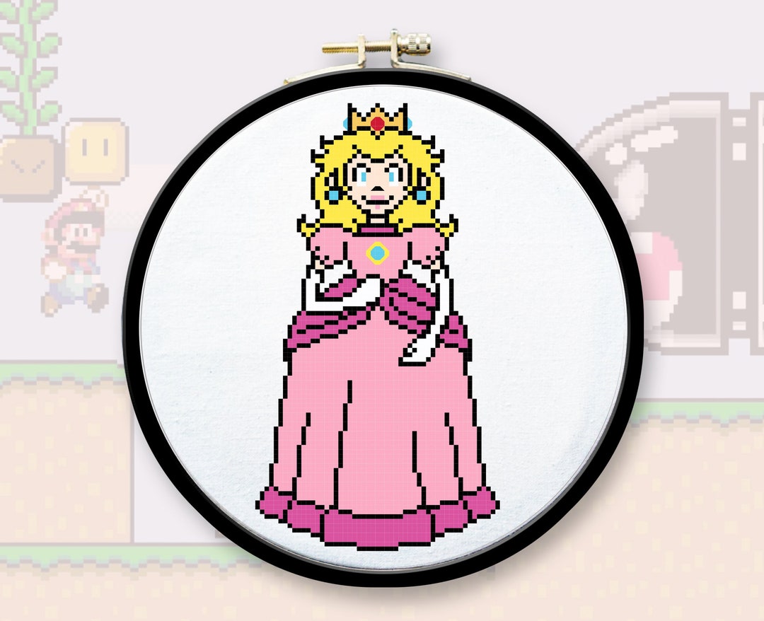 Princess Peach Cross Stitch Pattern - Etsy