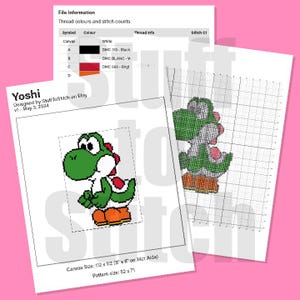 Yoshi Cross Stitch Pattern - Etsy