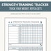 Strength Training Tracker: Weight Lifting Log, Digital Download ...
