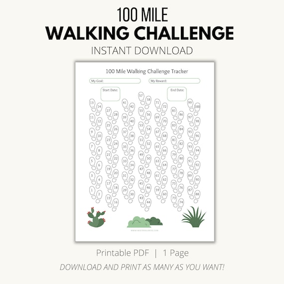 Walking Mileage Chart