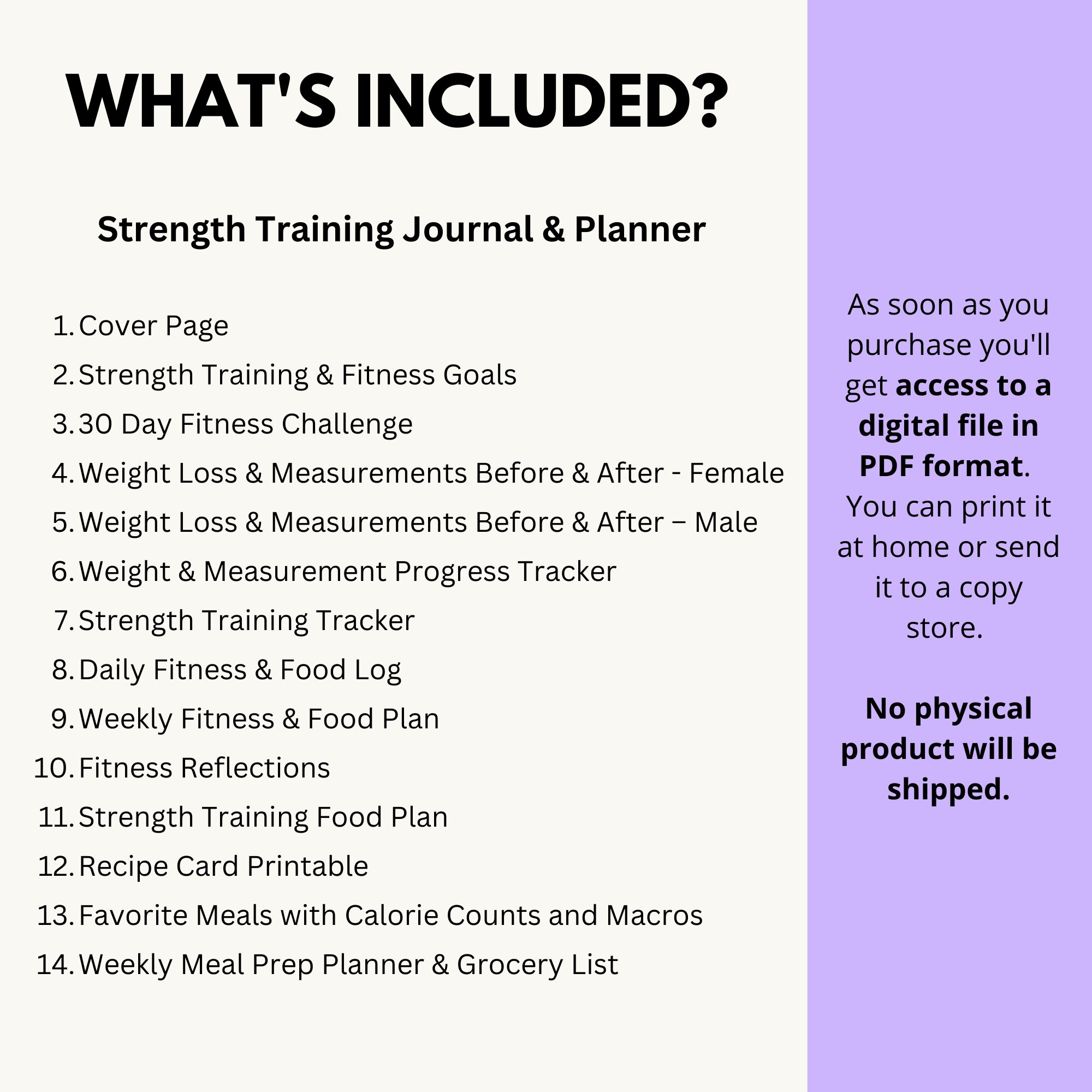 Strength Training Planner, Journal, Weight Lifting Log Book, Tracker ...