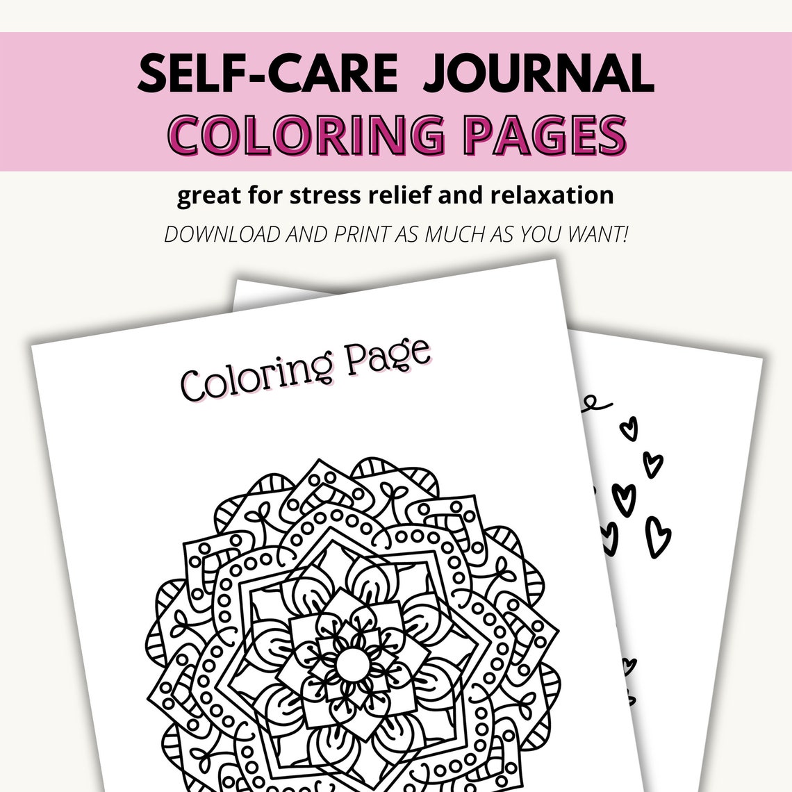 Self Care Journal and Planner, Checklist Printable, Self Care ...