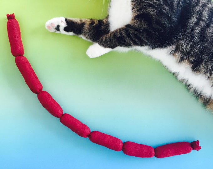 GIANT Catnip Sausage Rope Cat Toy - Etsy
