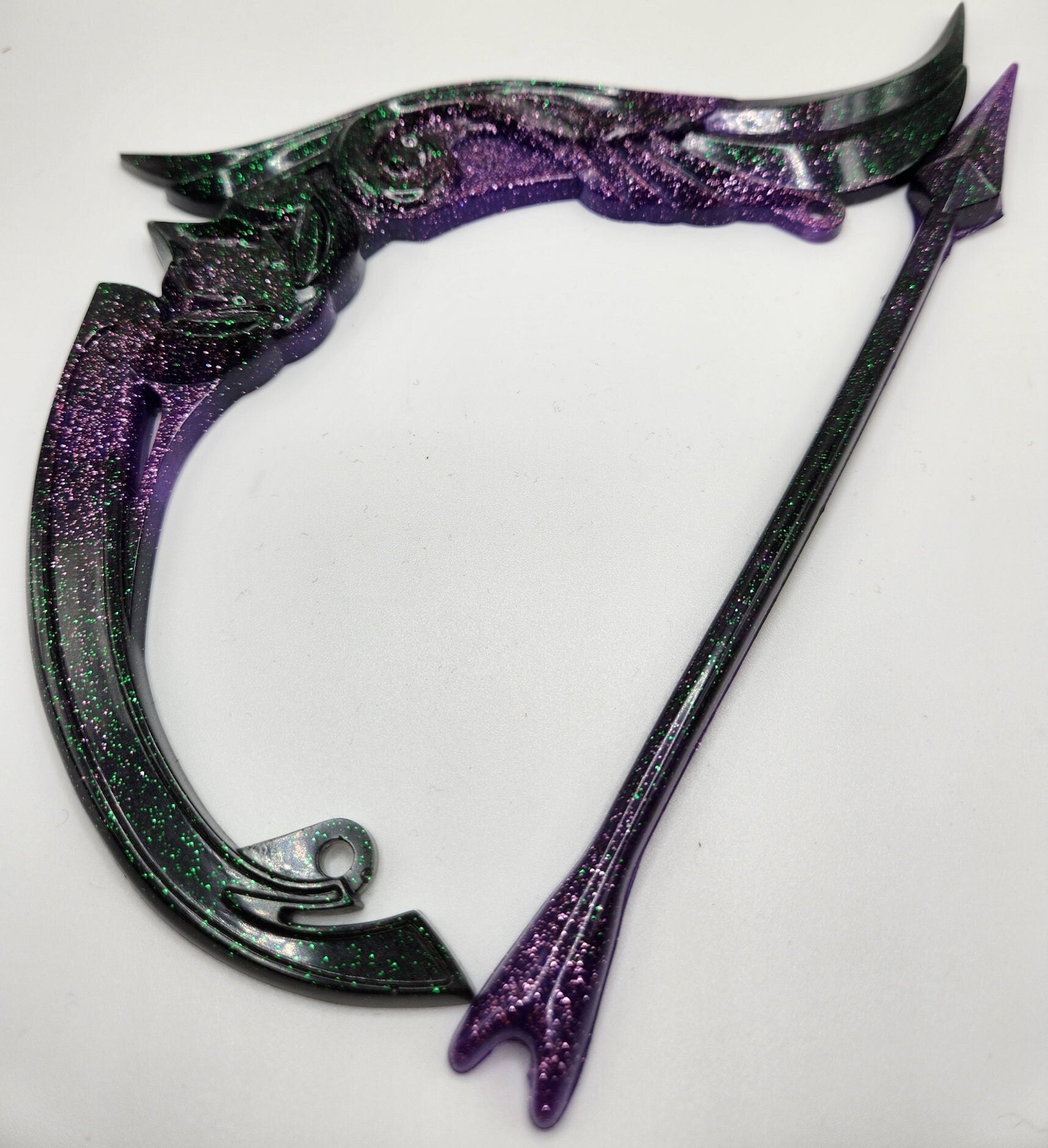 Royal Bow and Arrow Decoration or DIY Project Resin Purple and Black - Etsy