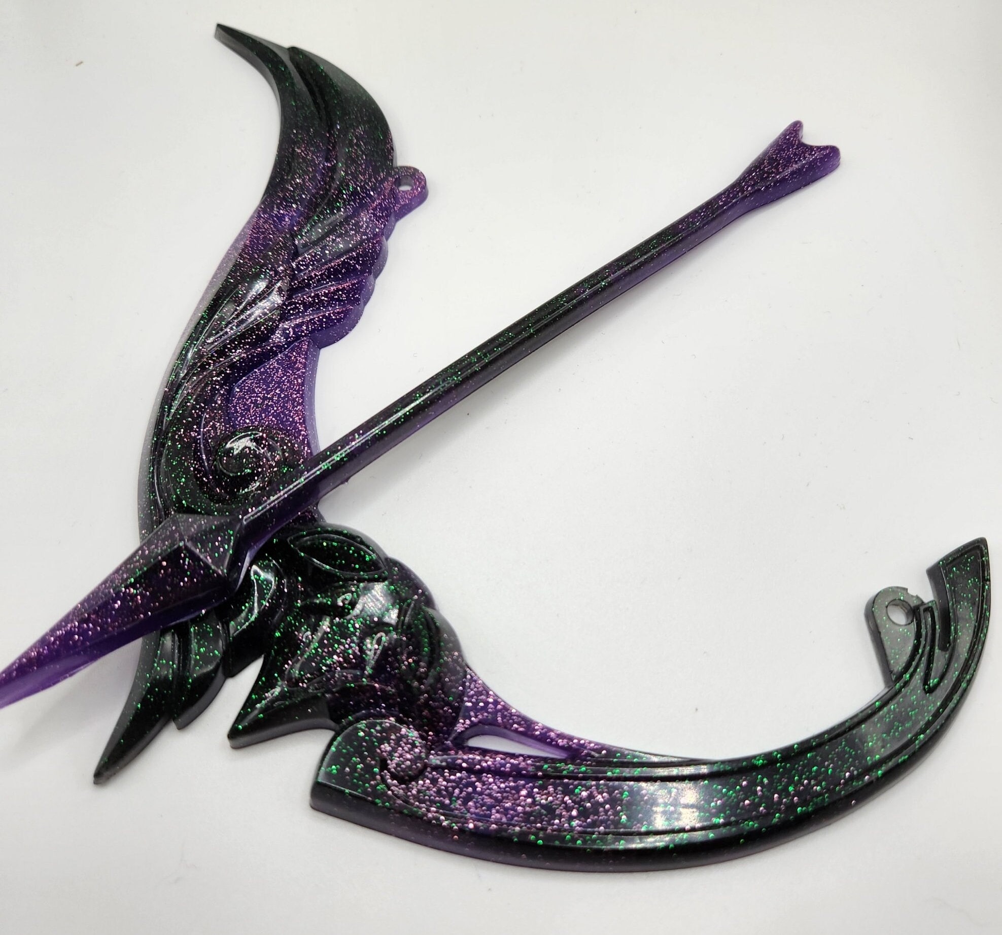 Royal Bow and Arrow Decoration or DIY Project Resin Purple and Black - Etsy
