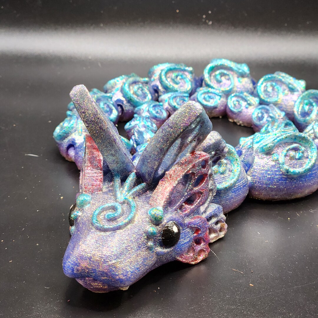 Blue Butterfly Serpent Figurine 3D Printed - Etsy