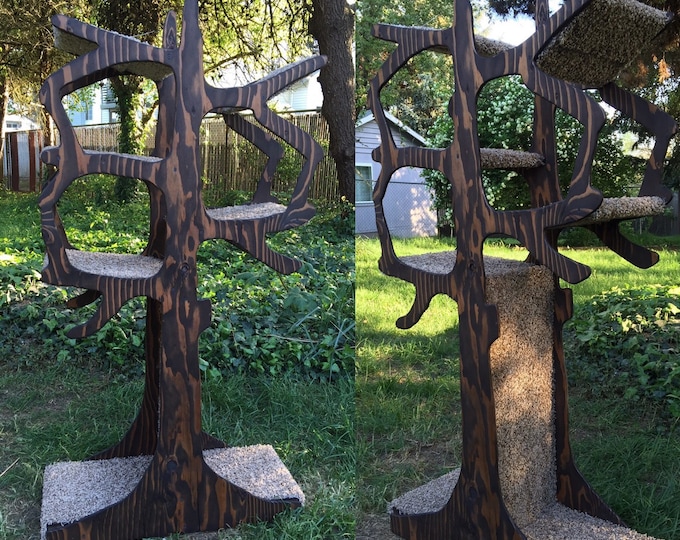 5' Handmade Cat Tree Shaped Like a Tree - Etsy