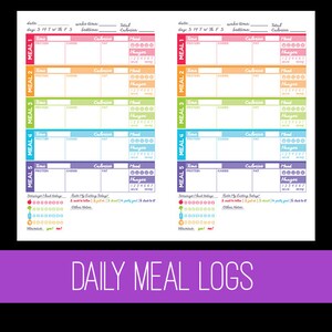 Printable Fitness Planner Nutrition Tracker Bundle - Weight Loss ...
