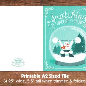 Printable Weightlifting Christmas Cards - Digital PDF Print Your Own ...
