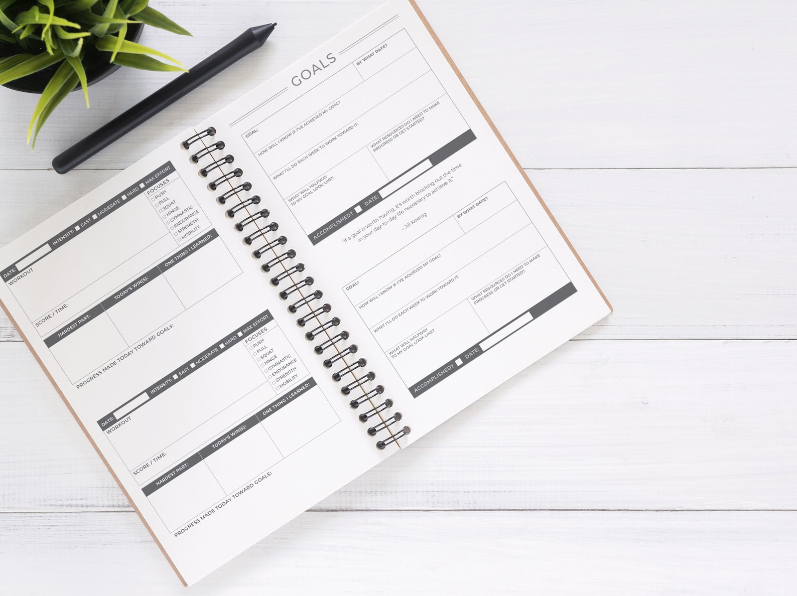 Crossfit WOD Logging Journal Workout Logging Printable PDF - Etsy