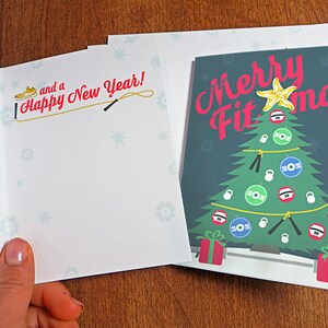Crossfit Christmas Cards Merry Fitmas Tree Ornament Fitness ...