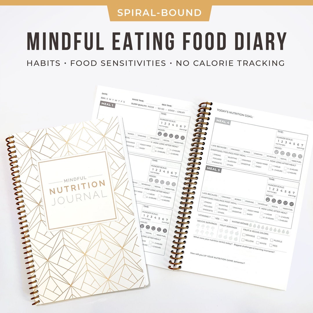 Mindful Eating Food Journal: 90-day Food Sensitivity Log - Etsy