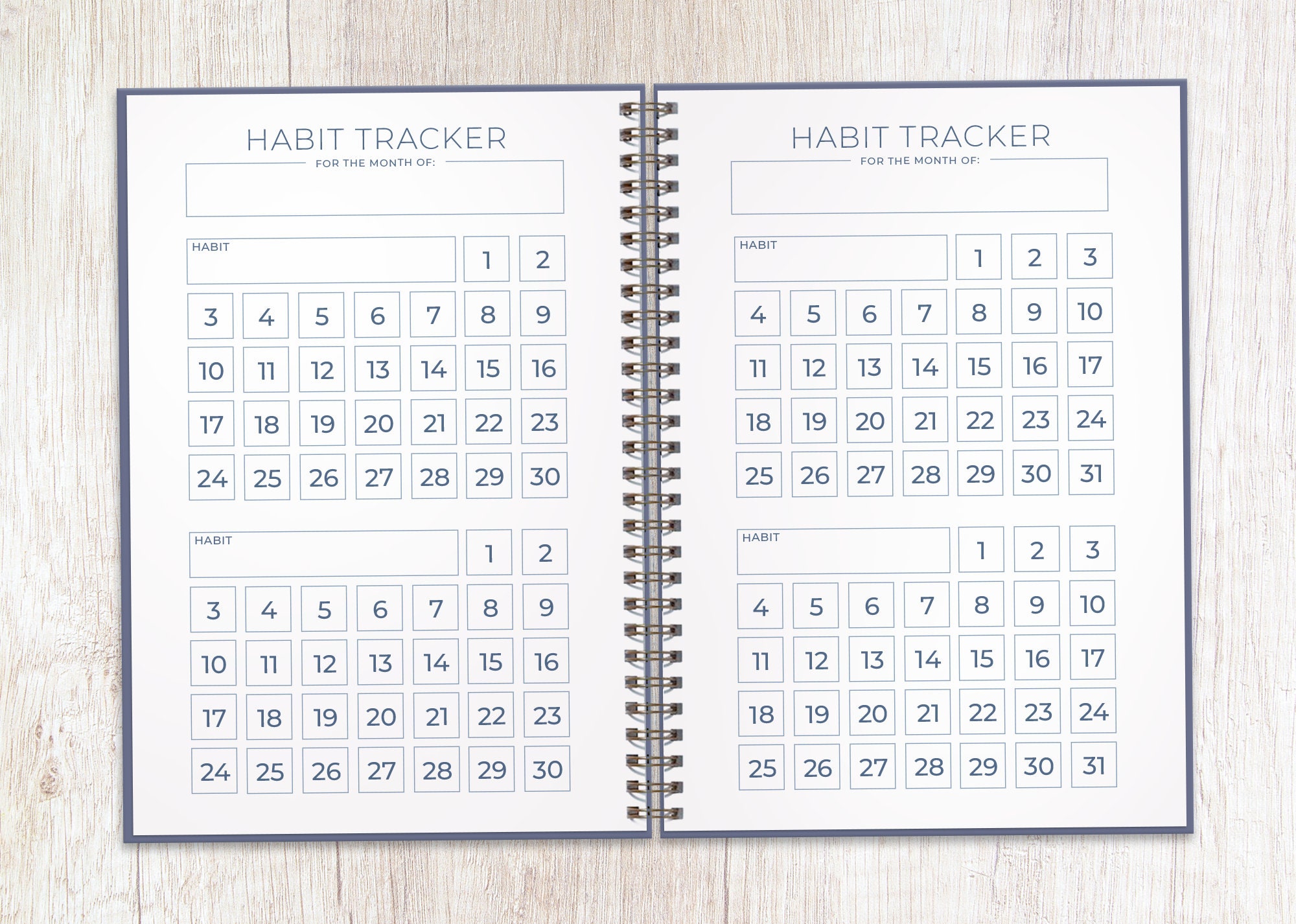 Printable Habit Tracking Pages Monthly Habit Journal Habit - Etsy