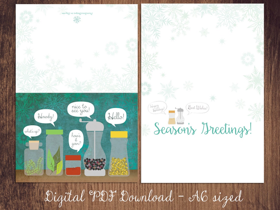 Season's Greetings Humor Clever Word Play Christmas | Etsy