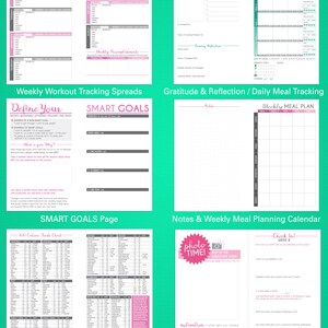 Printable Fitness Planner - Nutrition, Workout, Gratitude Bundle - A5 ...
