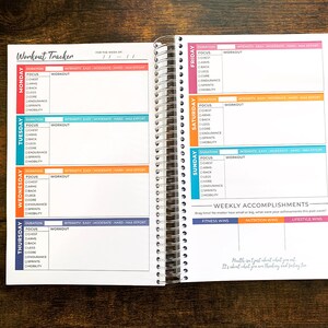Mindful Health All-in-one Fitness & Food Journal, Fitness Diet Diary ...