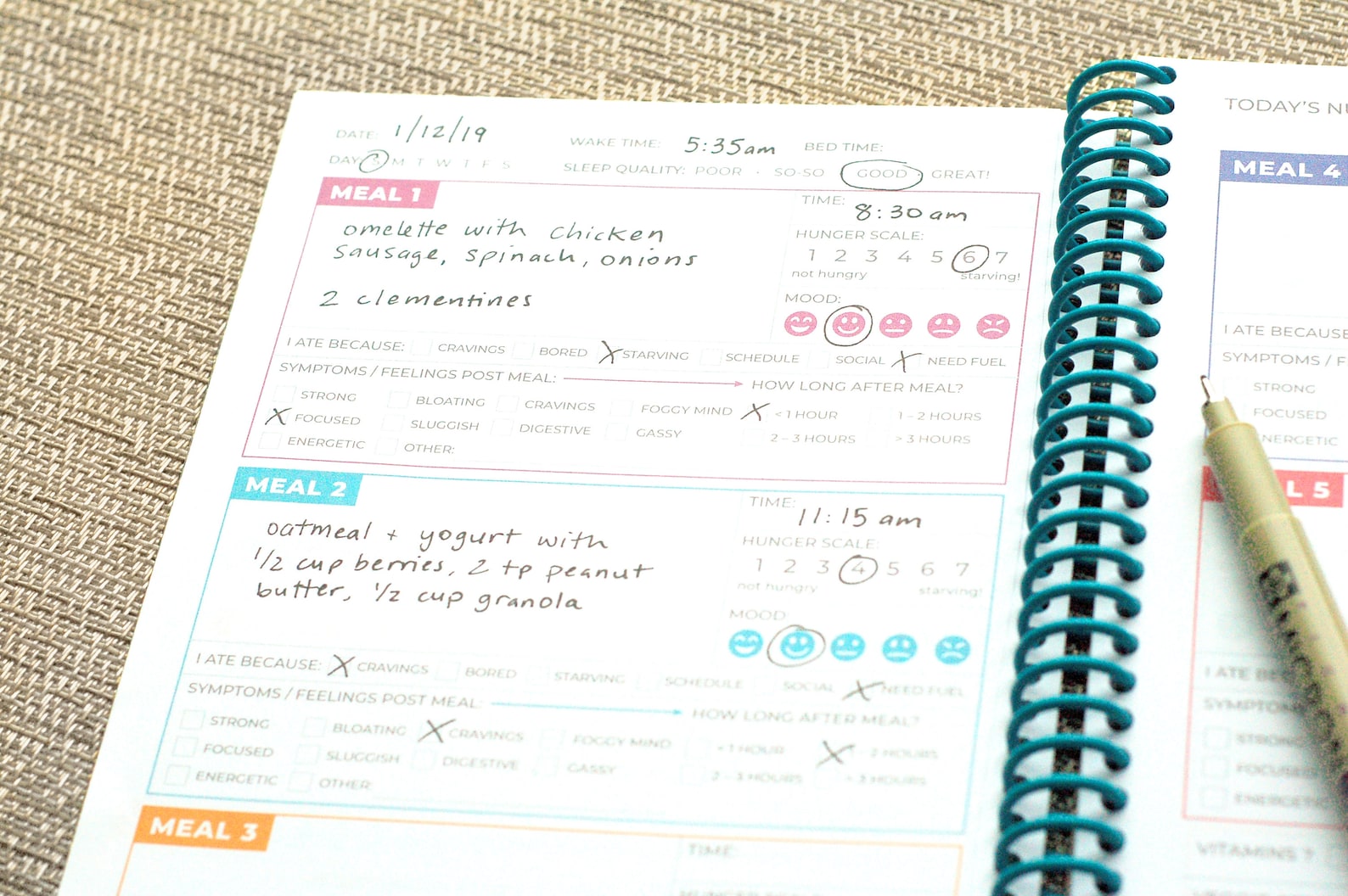 Mindful Eating Nutrition Diary Food Sensitivity Logging - Etsy