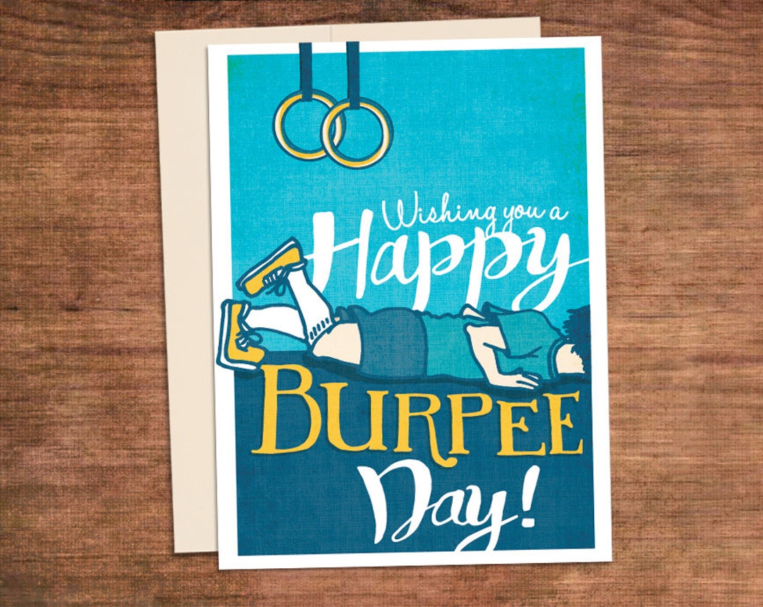 Crossfit Birthday Burpee Card - Happy Burpee Day - Customized ...