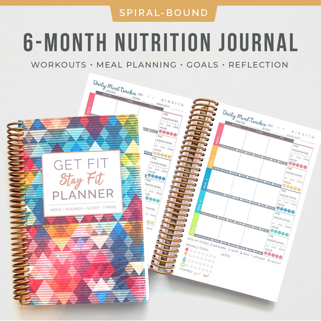 Get Fit Planner 6 Month Fitness Tracker, Diet Diary, Weight Loss ...