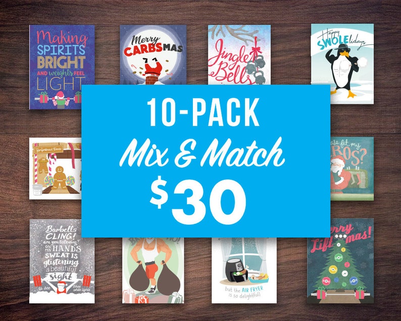 Weightlifting Christmas Cards May Your Weights Feel Light | Etsy