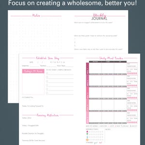 Printable Fitness Planner - Nutrition, Workout, Gratitude Bundle - A5 ...