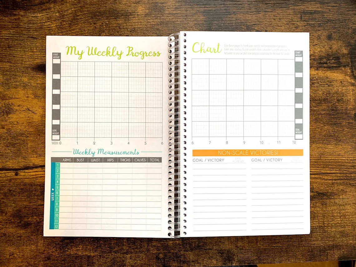 12-week Fitness & Nutrition Journal: Colorful Floral Weight Loss ...