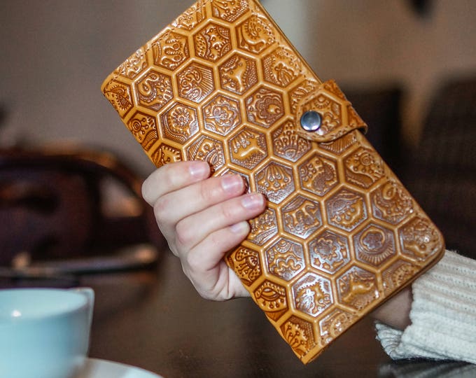 Personalized Slim Unique Wallet Women Coin Pocket Big Womens - Etsy