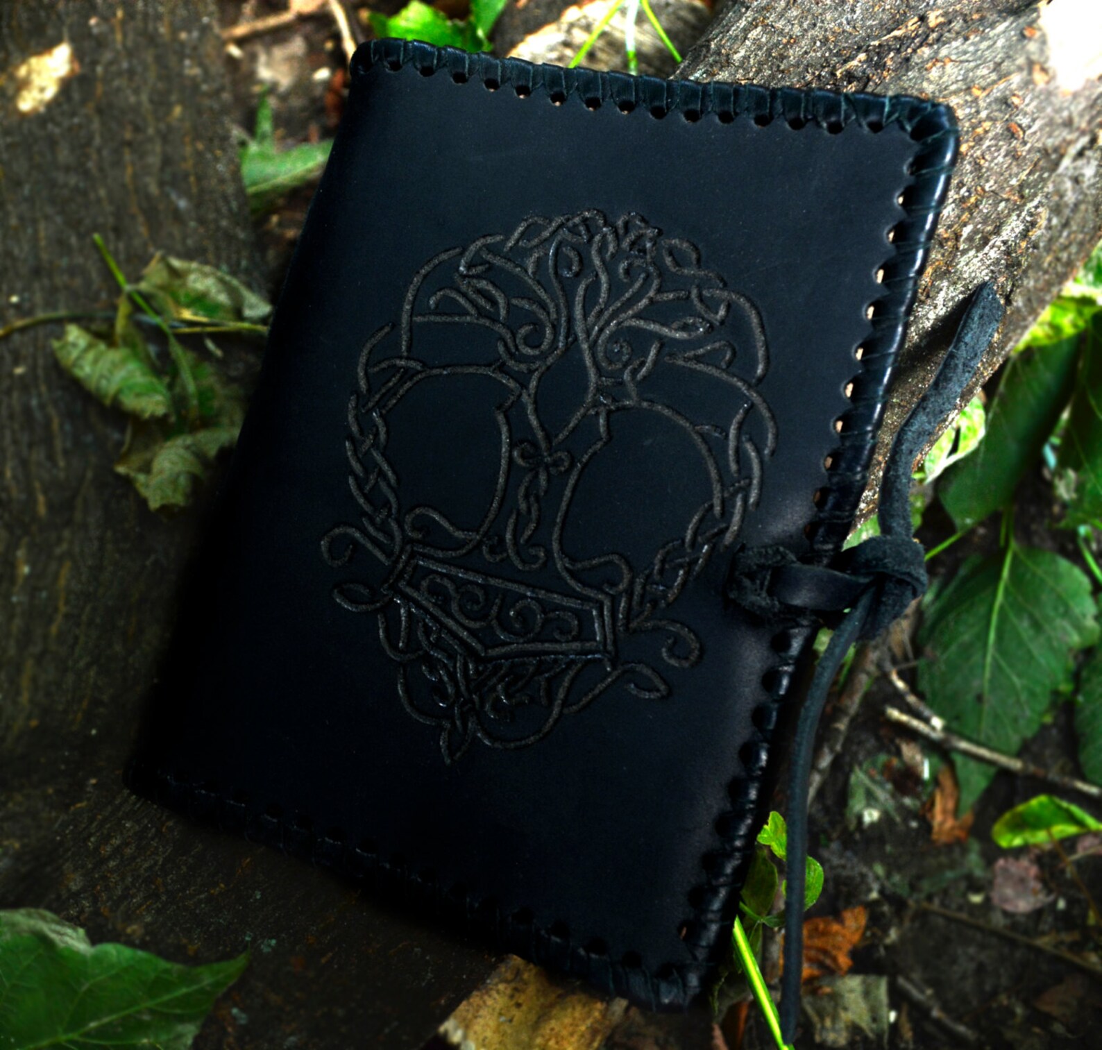 Black Leather Mjolnir Notebook Vintage Journal Thor Sketchbook - Etsy