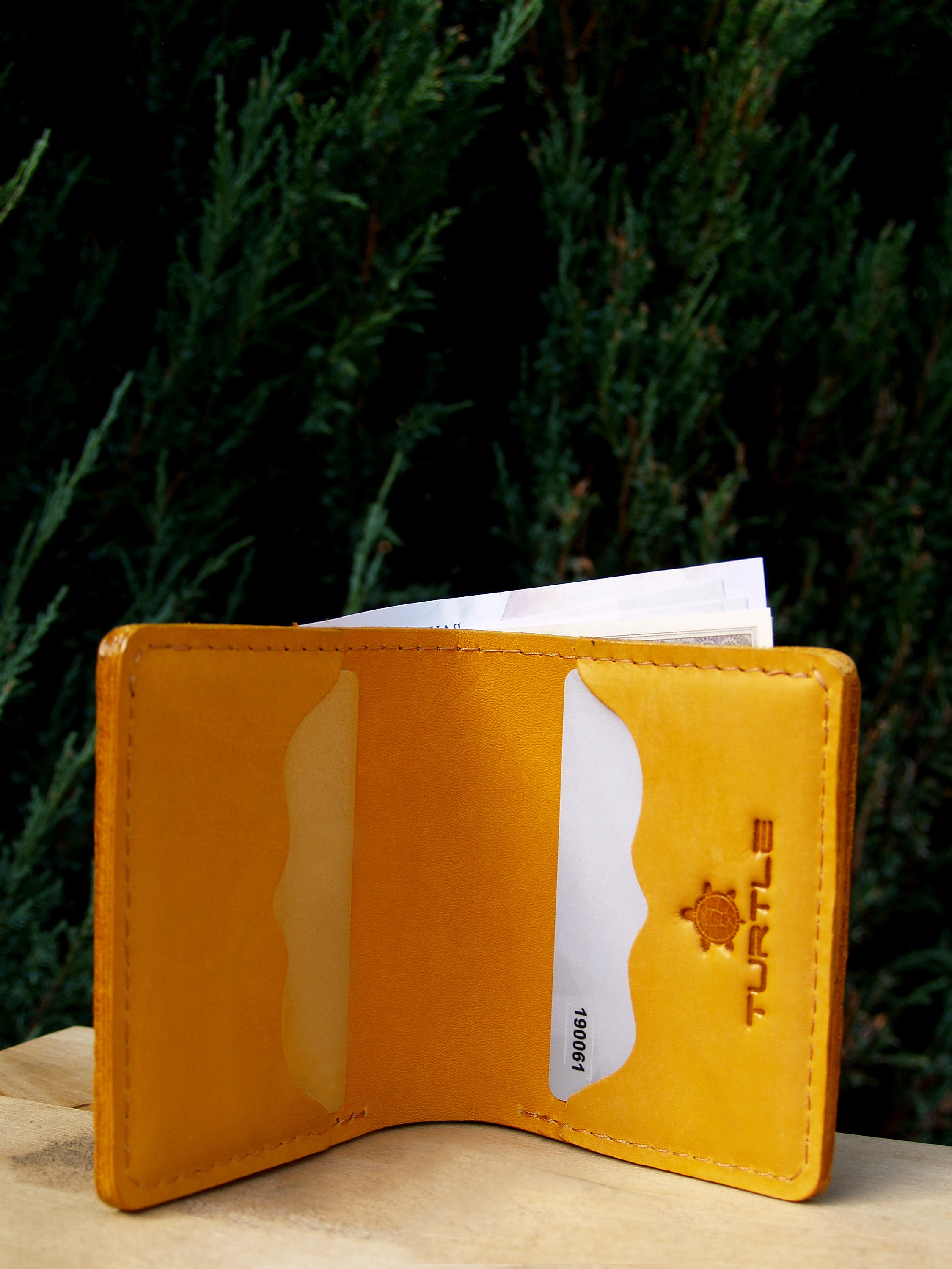 Personalized Unique Leather Slim Wallet Geometry Pattern Money Pouch ...