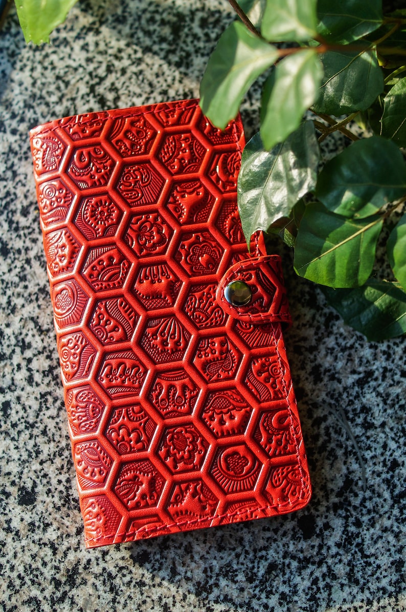 Personalized Honeycomb Pattern Wallet Womens Bifold College - Etsy