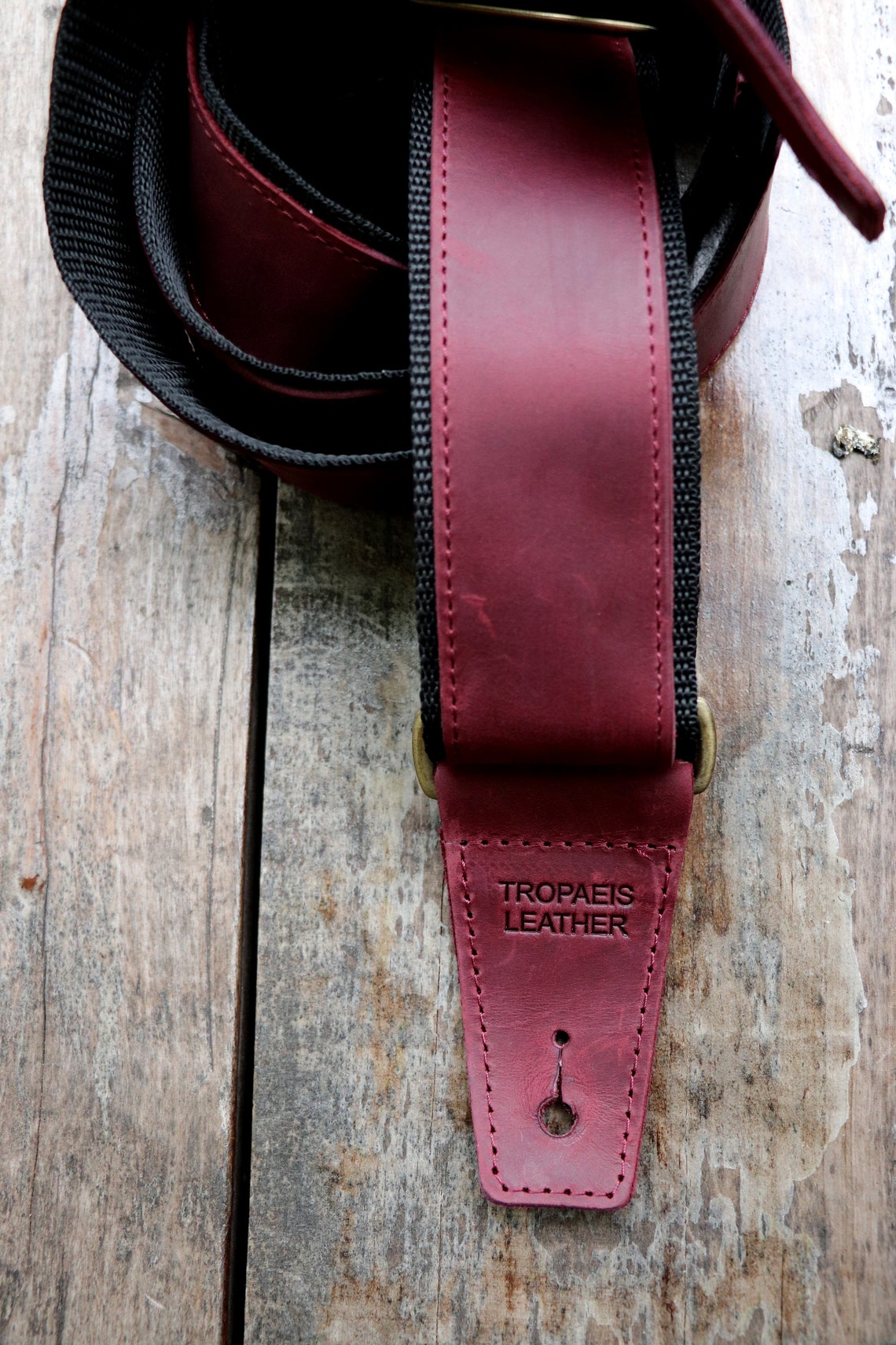 Personalized Leather Vintage Guitar Strap Handmade Adjustable | Etsy