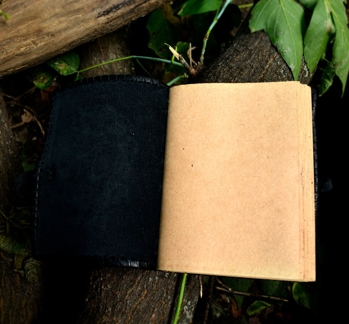 Black Leather Mjolnir Notebook Vintage Journal Thor Sketchbook - Etsy