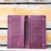 Personalized Full Grain Leather Wallet, Purple Wallet, Sunflower Wallet ...