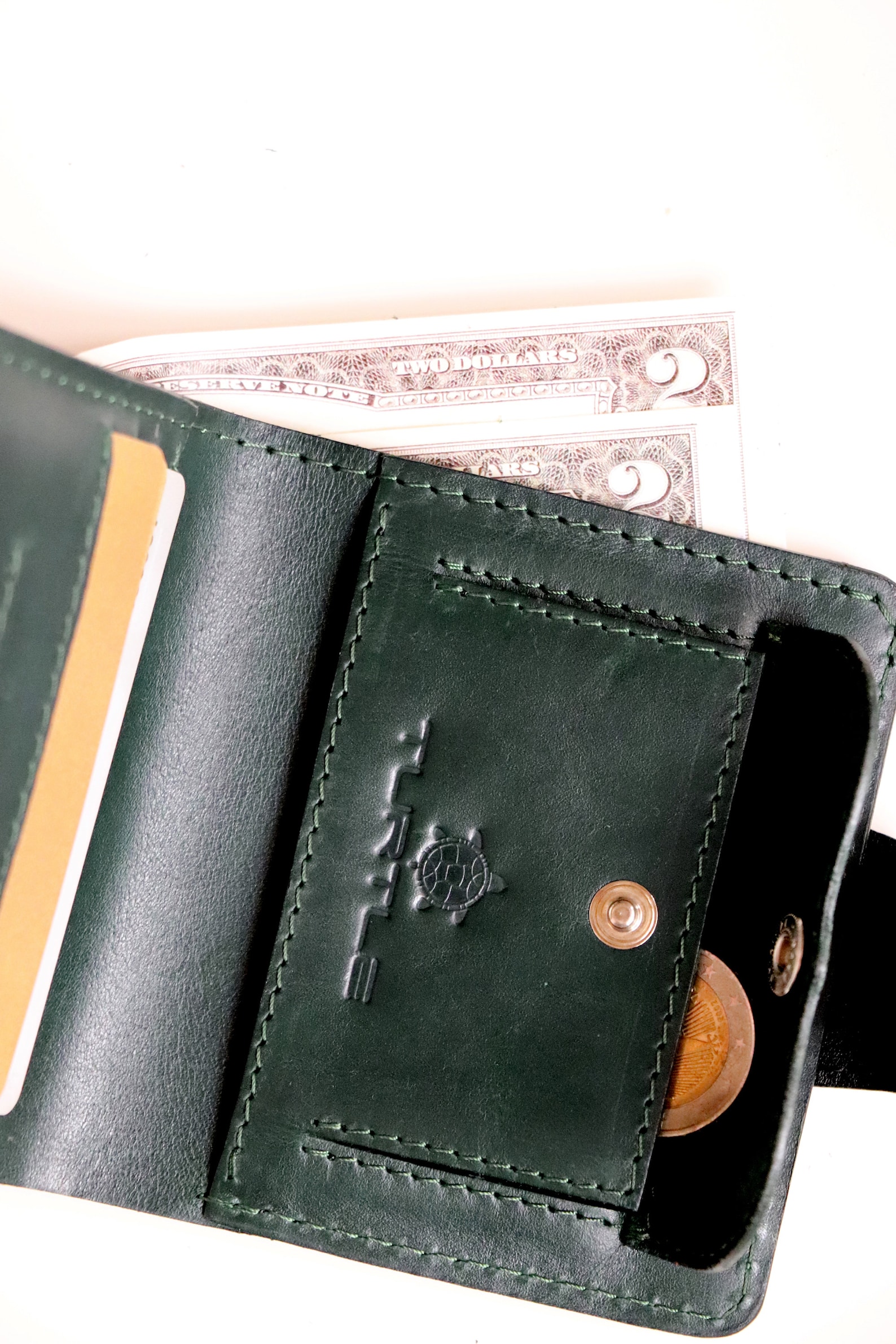 Personalized Unique Leather Green Sun Embossed Pattern Wallet Sunshine ...