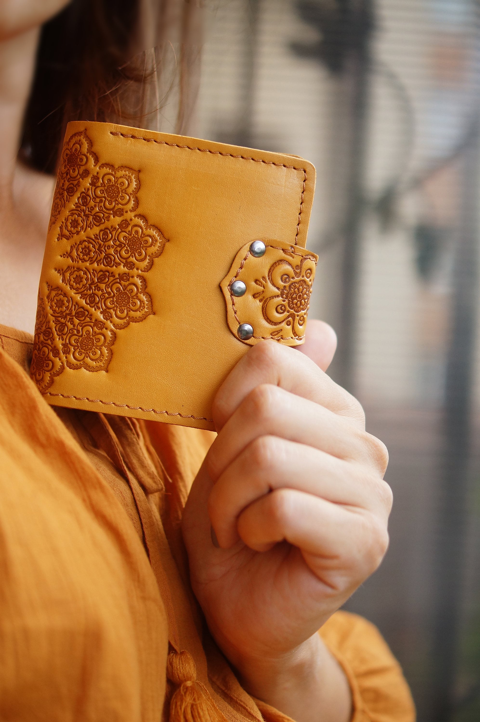Personalized Embossed Pattern Wallet Sun Real Leather Womens | Etsy