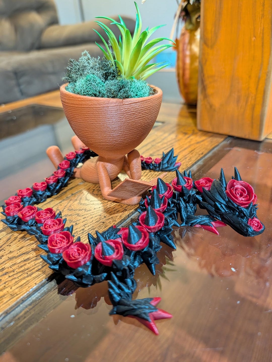 Articulated Rose Dragon: 3D Printed Collectible - Etsy
