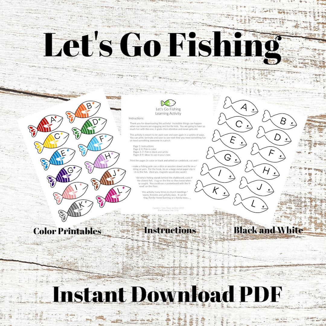 Let's Go Fishing Learning Activity - Etsy