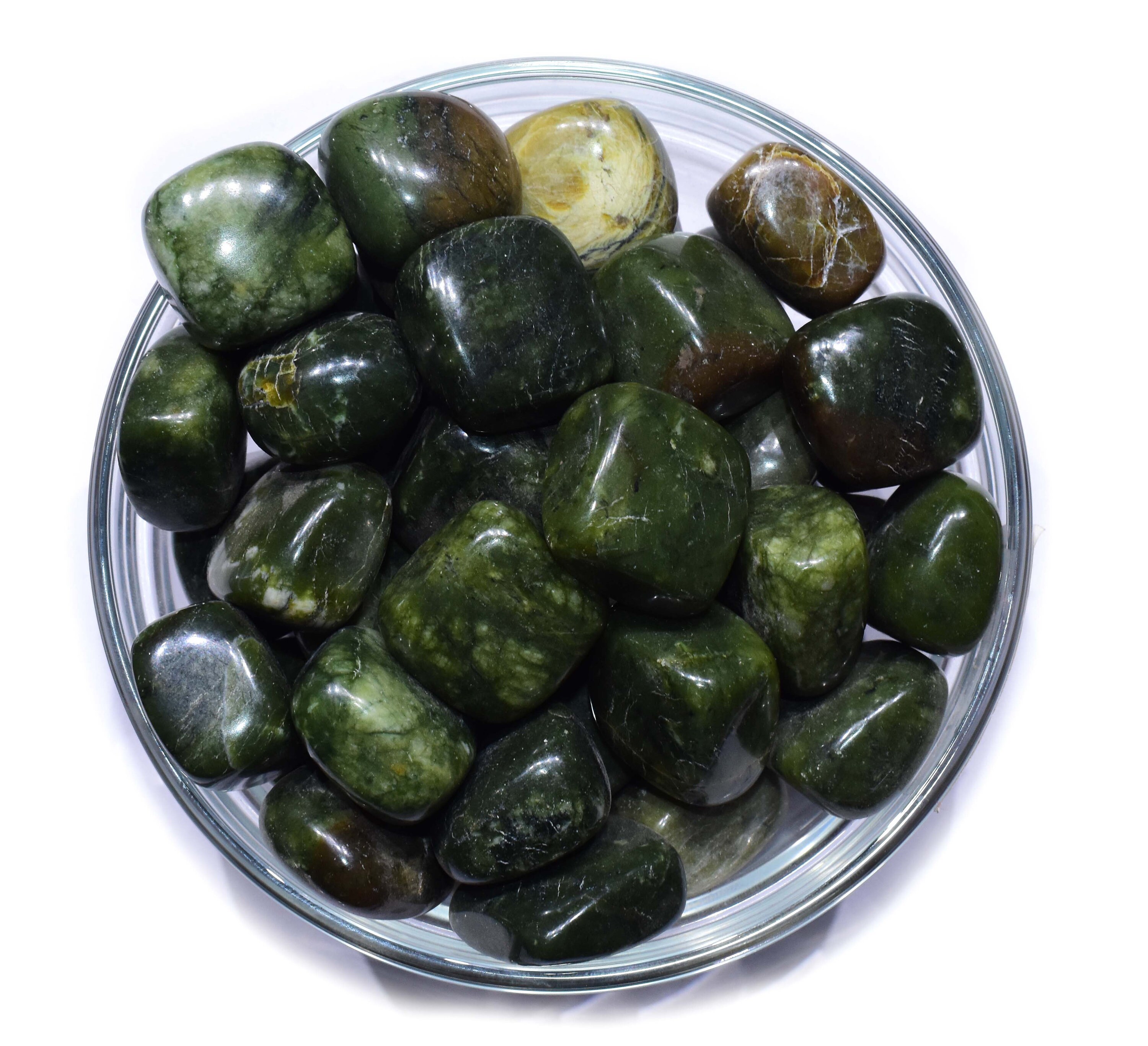 Serpentine Dark Green Tumble Gemstone Natural Healing Jewelry - Etsy