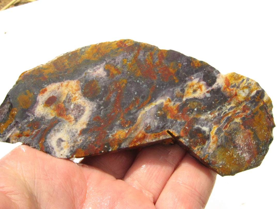Arizona Squiggly Jasper Rough Slab (120x52x20mm) Jewelry Cabbing Slab ...