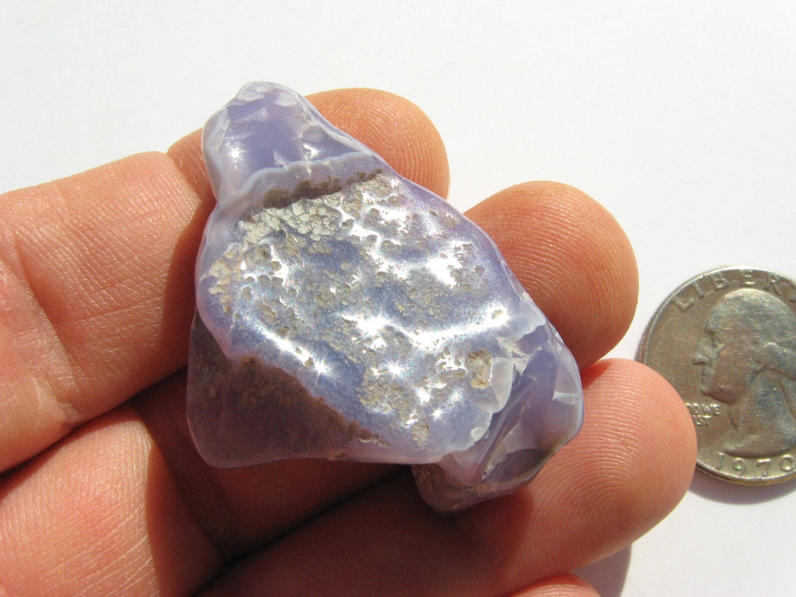 Holly Blue Agate Cabochon Holly Blue Chalcedony Tumbled Holley Blue ...
