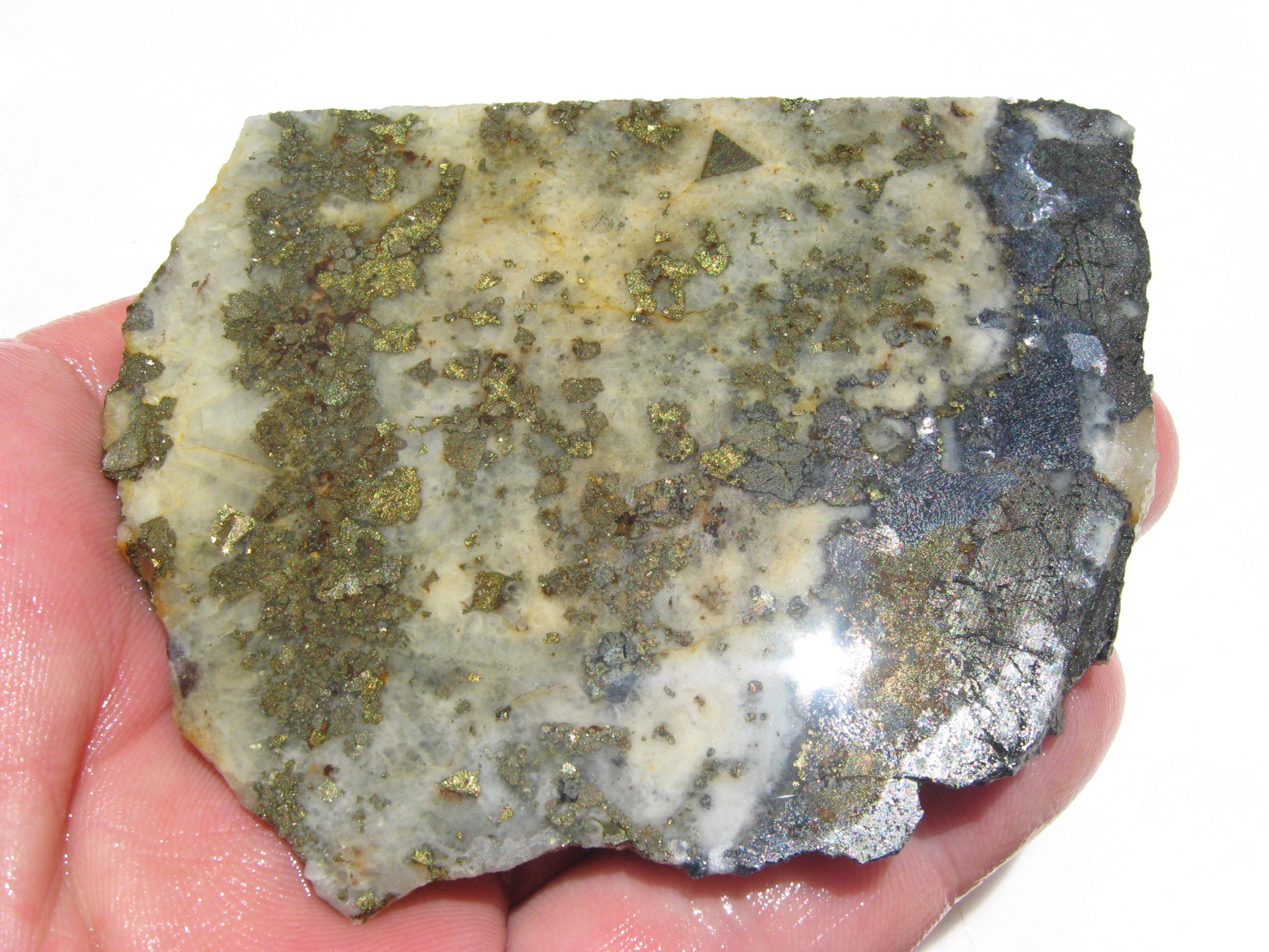 Pyrite in quartz slab 80x63.5x6.8mm Iced pyrite Pyrite and | Etsy