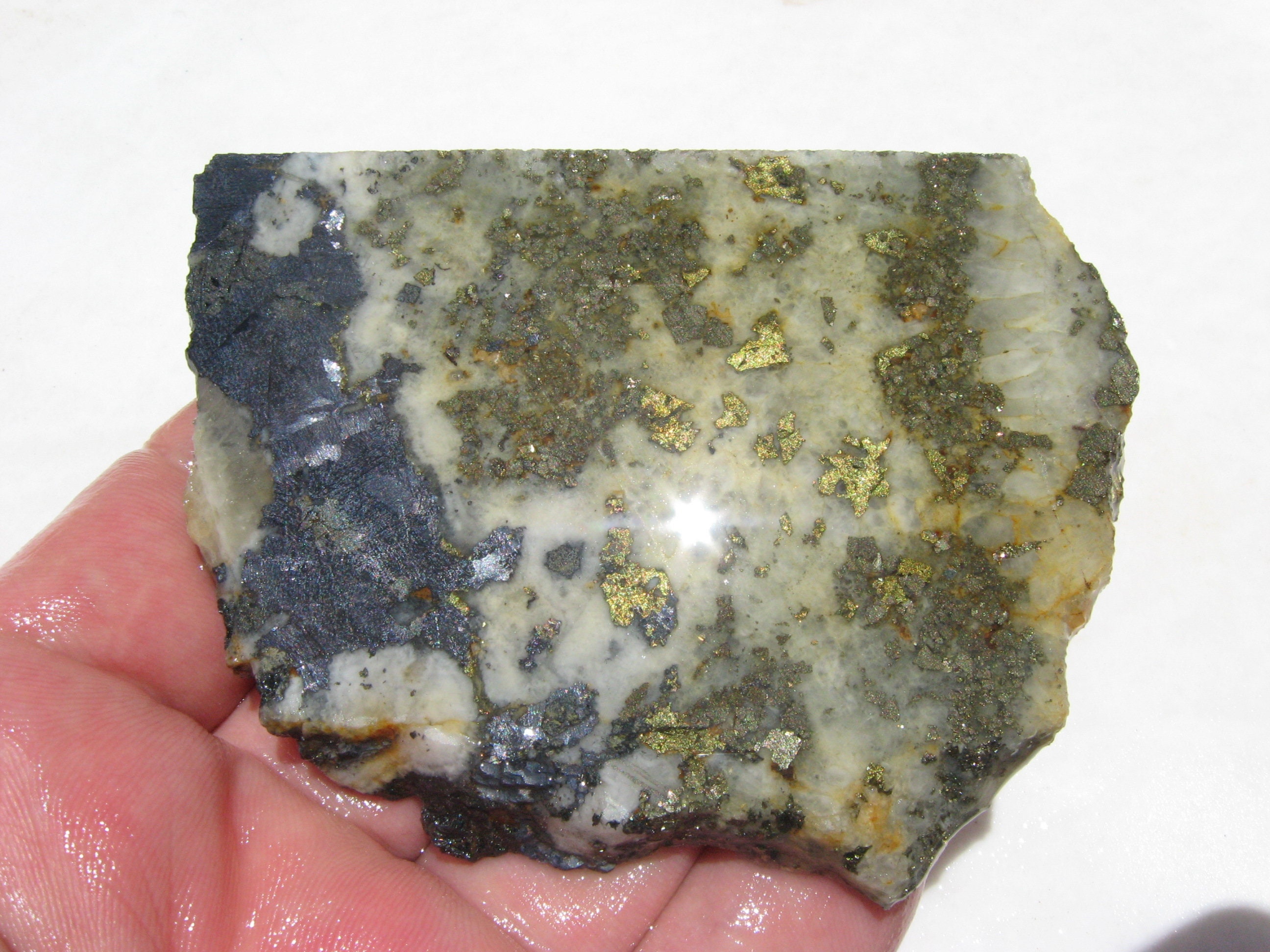 Pyrite in quartz slab 80x63.5x6.8mm Iced pyrite Pyrite and | Etsy